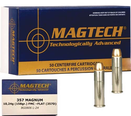 Magtech .357 Magnum FMJ Flat, 158grs - Magtech